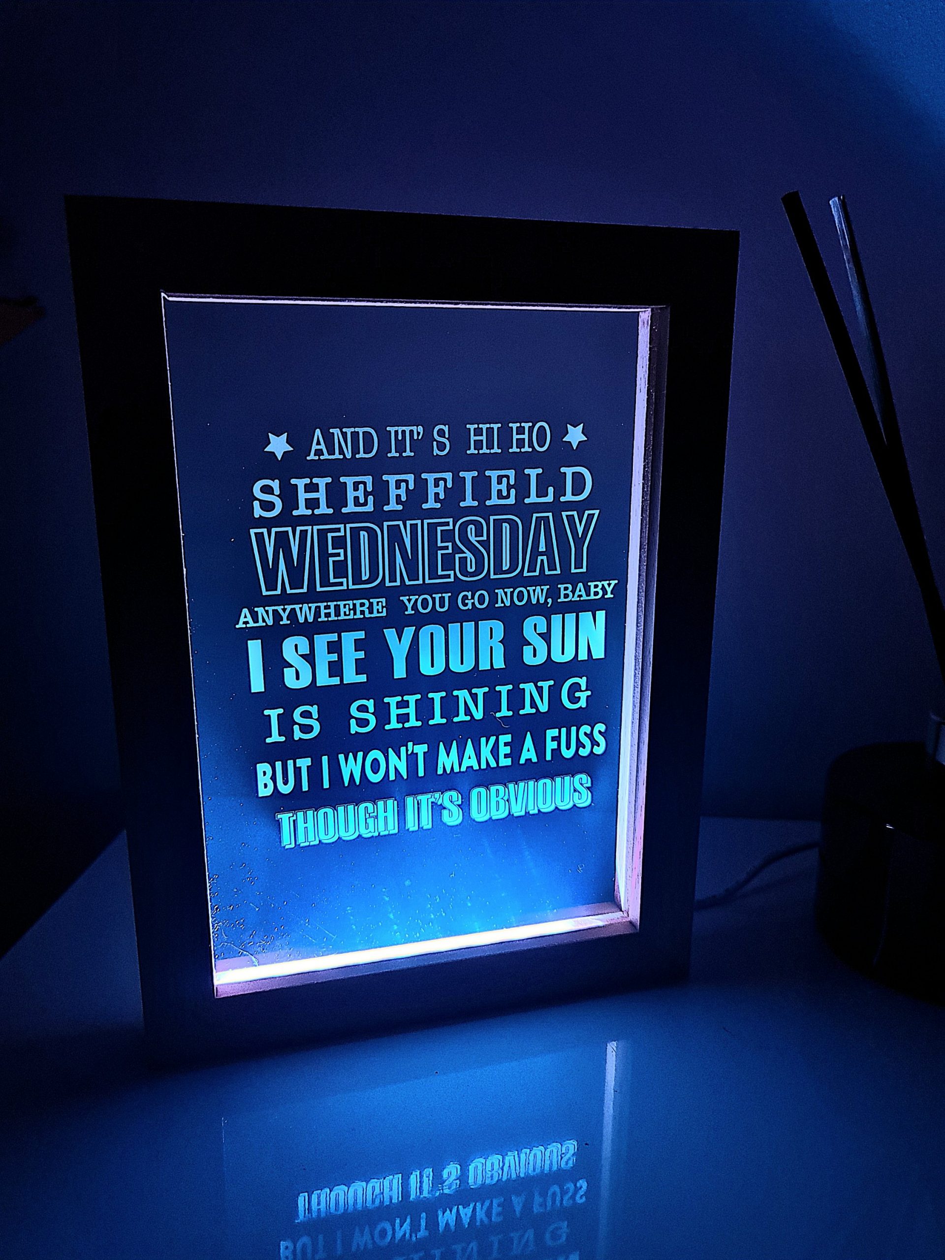 Sheffield Wednesday 3D LED Night light "Hi Ho Silver lining ...